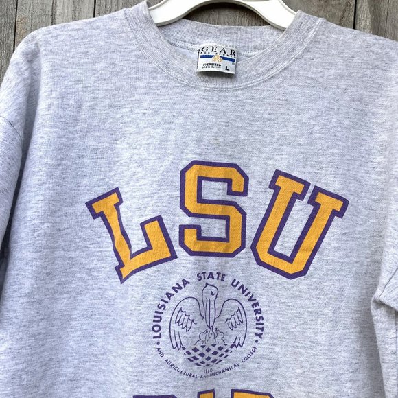 Gear For Sports | Shirts | Vtg Lsu Dad Tshirt Lt Grey Sz L With Lsu 86 ...